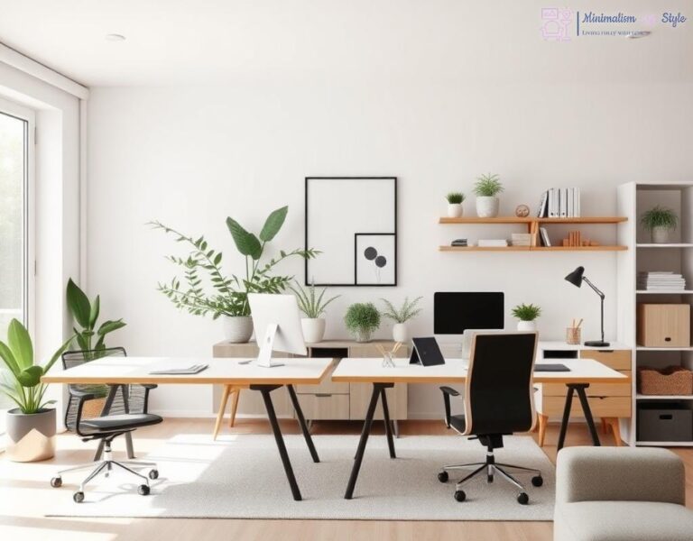 Minimalist Family Home Office: Shared Workspace Solutions - Minimalism ...